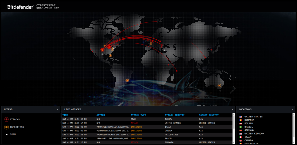 Cyber-Ataques en tiempo real para ver en 08 Mapas – Jerry Fox Technology